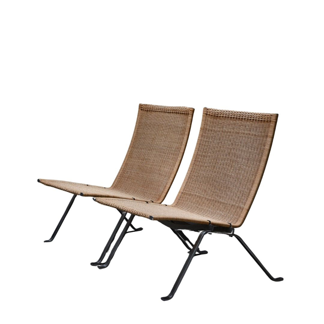 Set PK22 Wicker Lounge Chairs – GENERAL GOODS